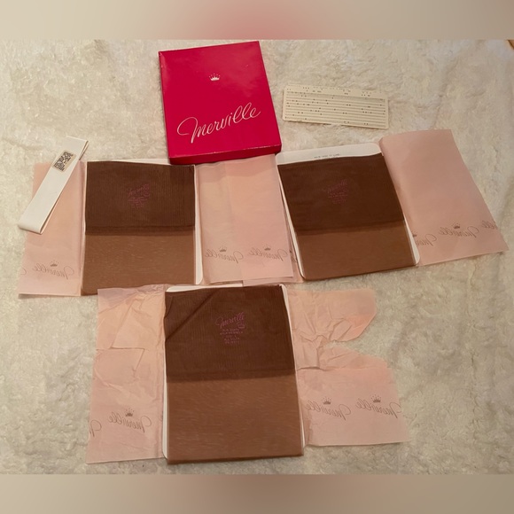 Merville | Accessories | 3 Pair Merville Vintage Stockings 12 Long ...